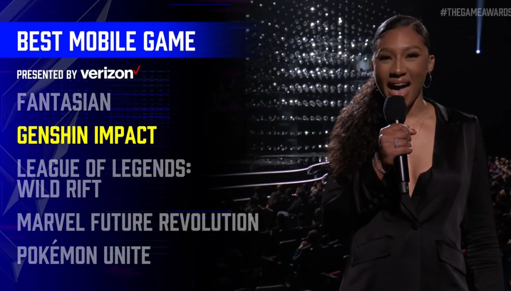 《原神》“全球大满贯”成就达成，荣获TGA年度最佳手游！ | 游戏大观 | GameLook.com.cn