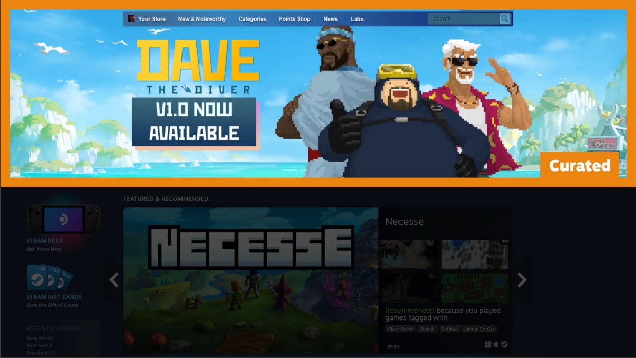 不卖广告！Valve揭秘Steam商店推荐算法 | 游戏大观 | GameLook.com.cn