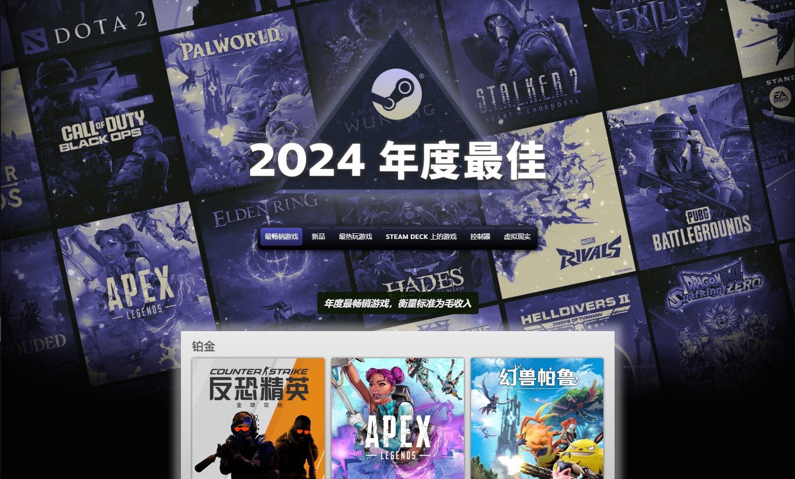 Steam年榜“泼冷水”，除了悟空、中国游戏仍然“一穷二白”！ | 游戏大观 | GameLook.com.cn